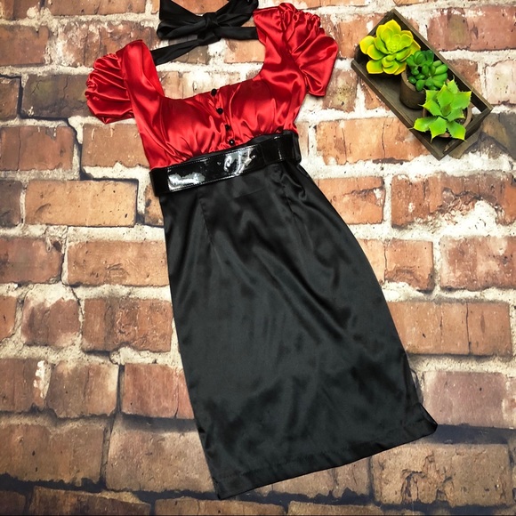 Eliyah | Dresses | Eliyah Dress Red Black Pinup Style Dress | Poshmark